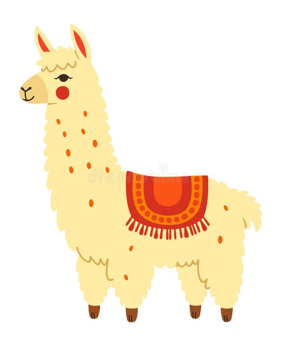 Cute Lama. Vector Isolated Illustration Stock Illustration ...