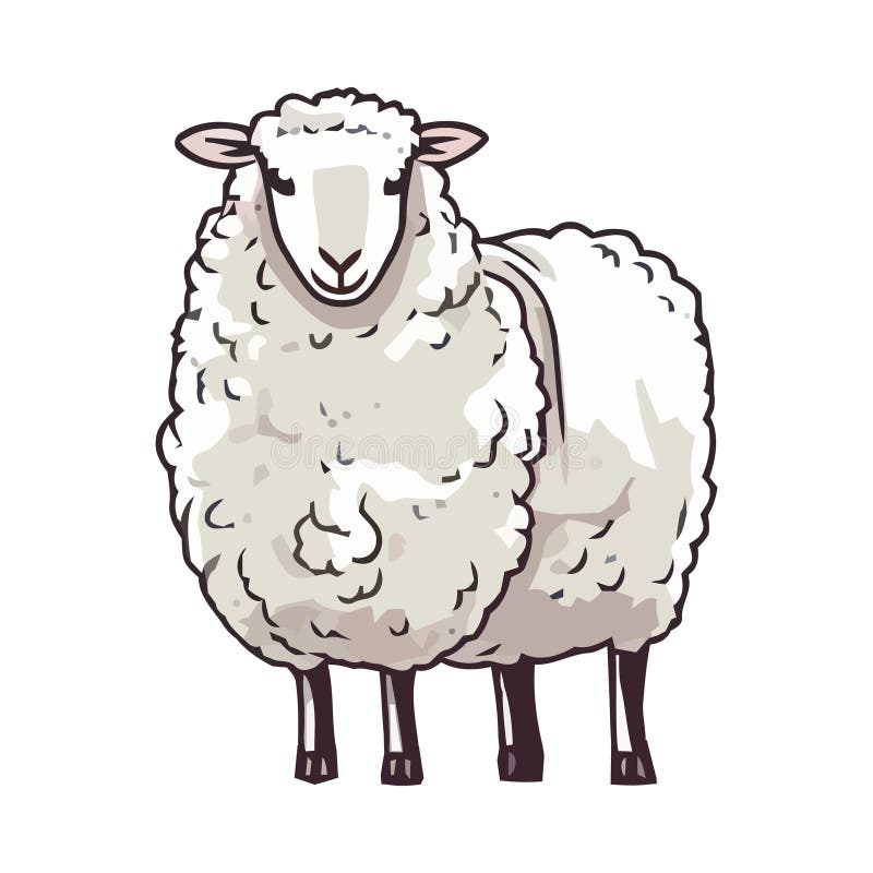 Lamb standing silhouette stock illustration. Illustration of arctic ...