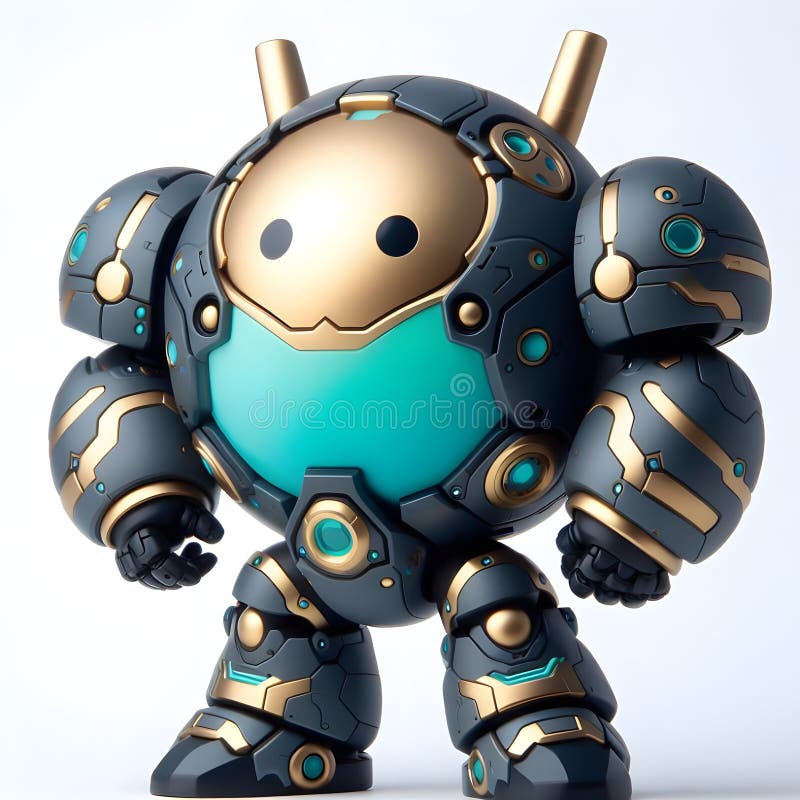 A cute large armor robot. stock illustration. Illustration of cartoon ...