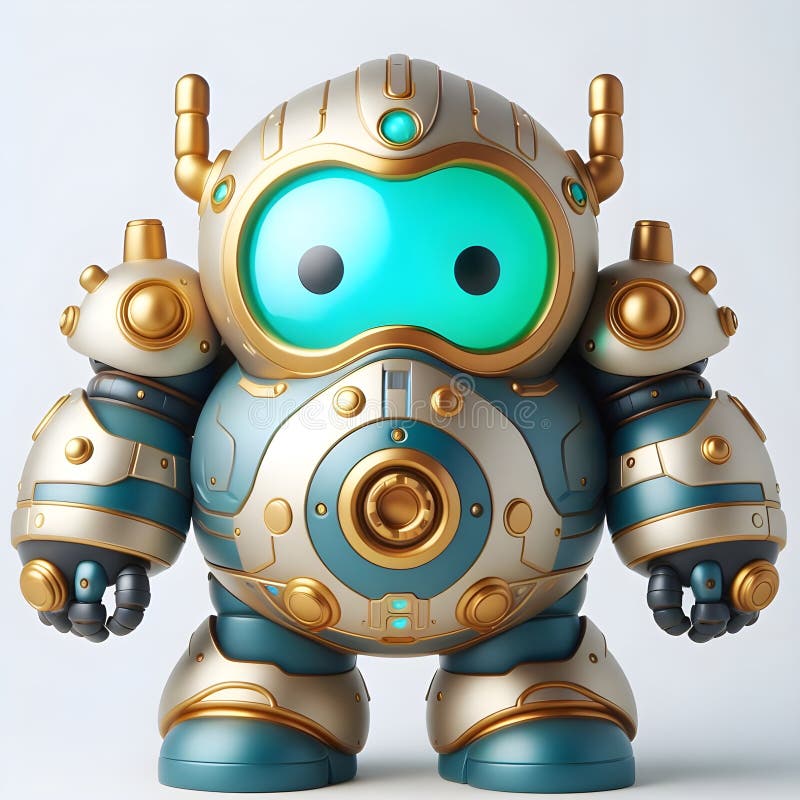 A cute large armor robot. stock illustration. Illustration of cartoon ...