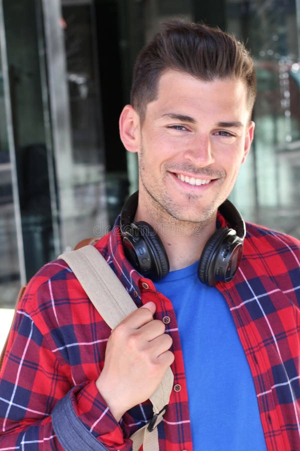 Cute Latin Male Portrait Isolated Stock Photo - Image of adult ...