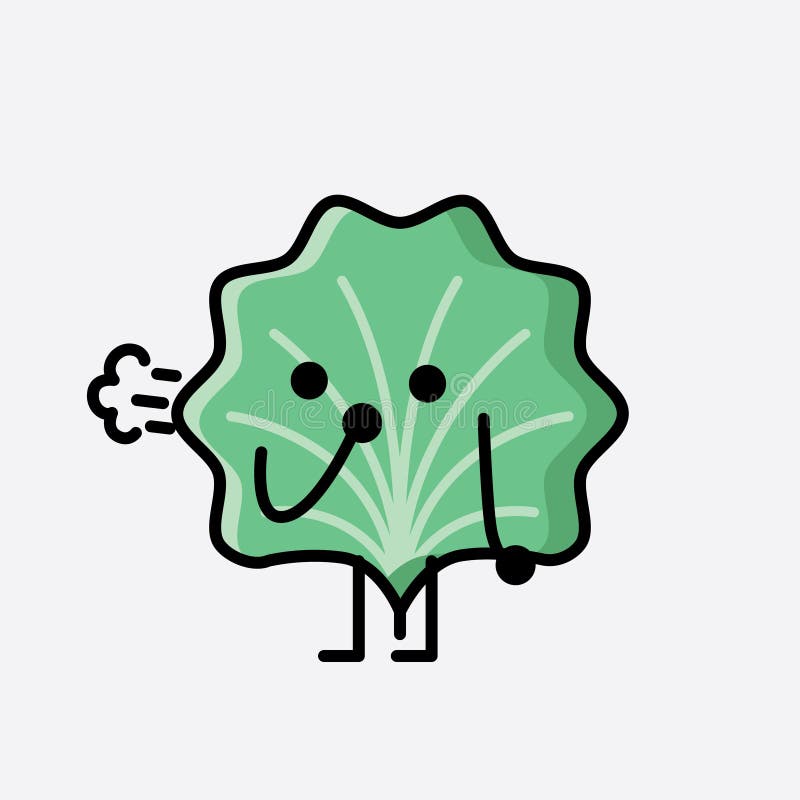Cute Leaf Mascot Vector Character in Flat Design Style Stock Vector ...