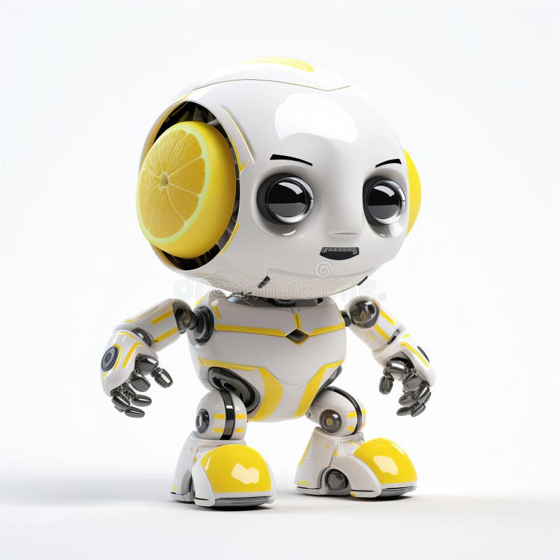 Cute Lemon Grid Bot: Cinematic Composition in Shallow Depth of Field ...