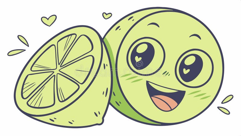 Cute Lemon Lime Characters, Healthy Fruit Illustration Vector Design ...