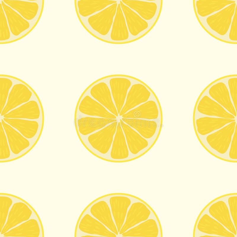 Cute Lemon Seamless Pattern. Seamless Background with Lemon Fruits ...