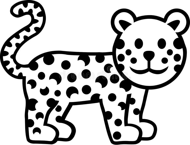 Cute leopard animal stock vector. Illustration of symbol - 107178220