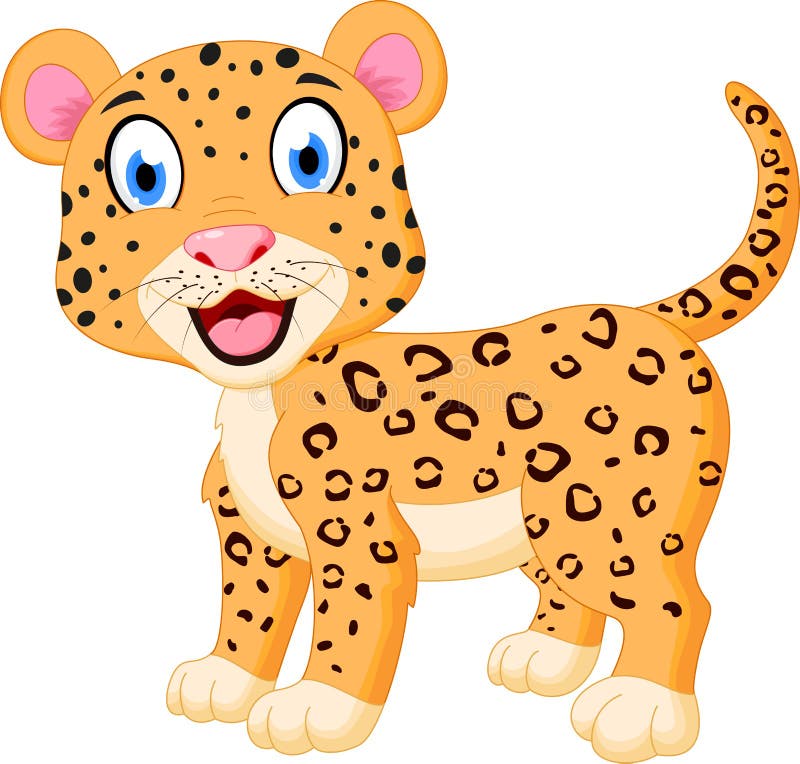 Cute leopard cartoon stock vector. Illustration of cats - 61458740