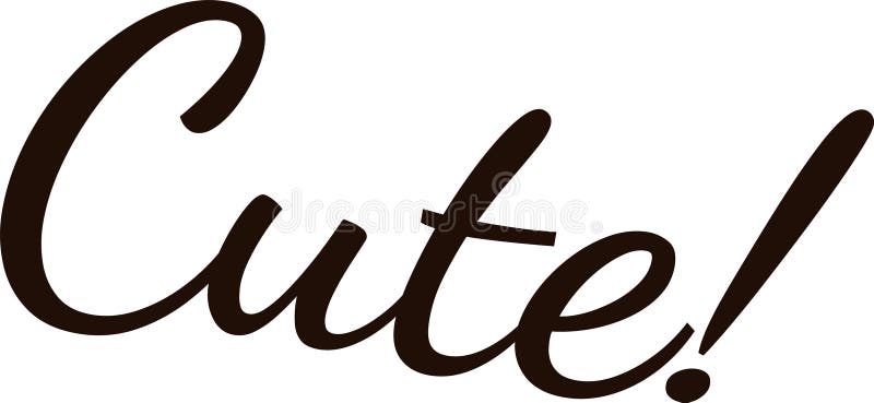 Cute Lettering Sticker stock vector. Illustration of paper - 297117109