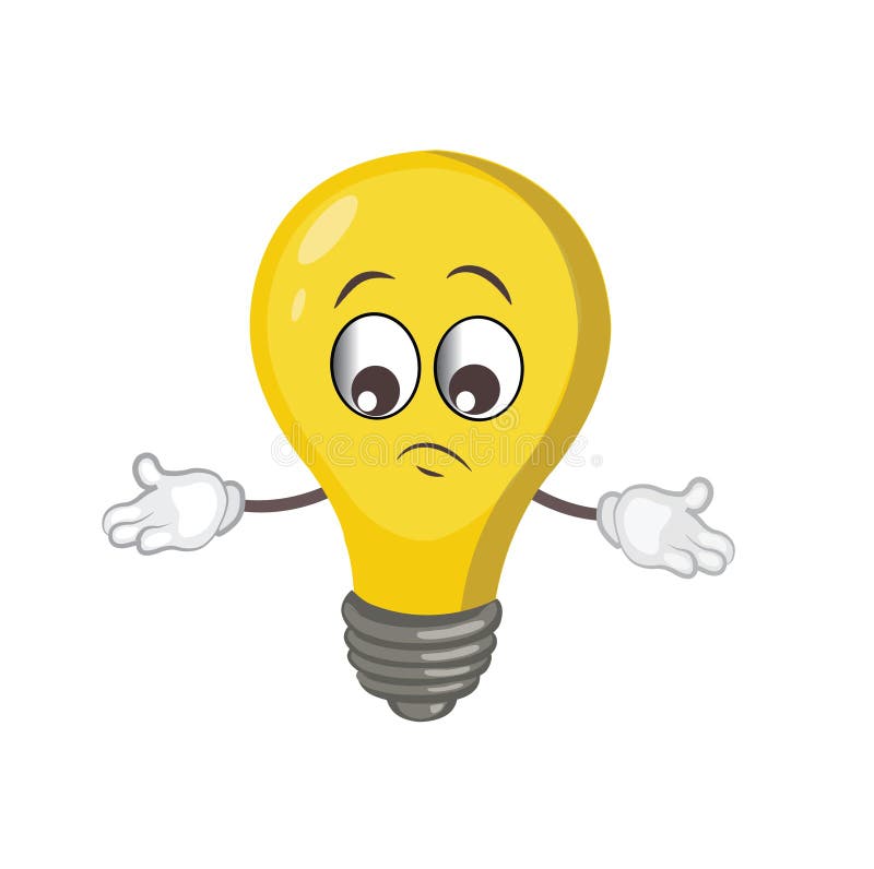 Cute Light Bulb Character.cartoon Vector Illustration Stock ...