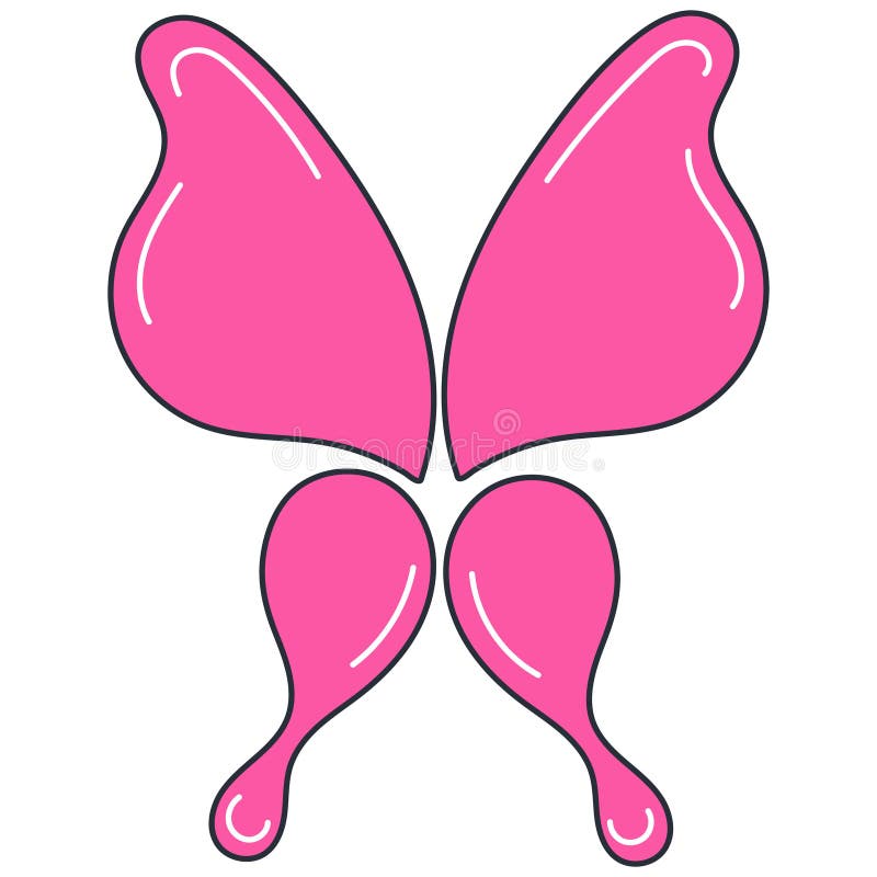 Set Bat Wings In Color In Flat Style Stock Vector Illustration Of