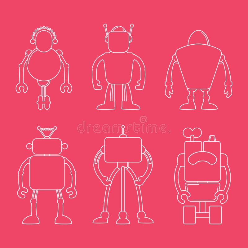 Cute Pink Robot Stock Illustrations – 1,120 Cute Pink Robot Stock ...