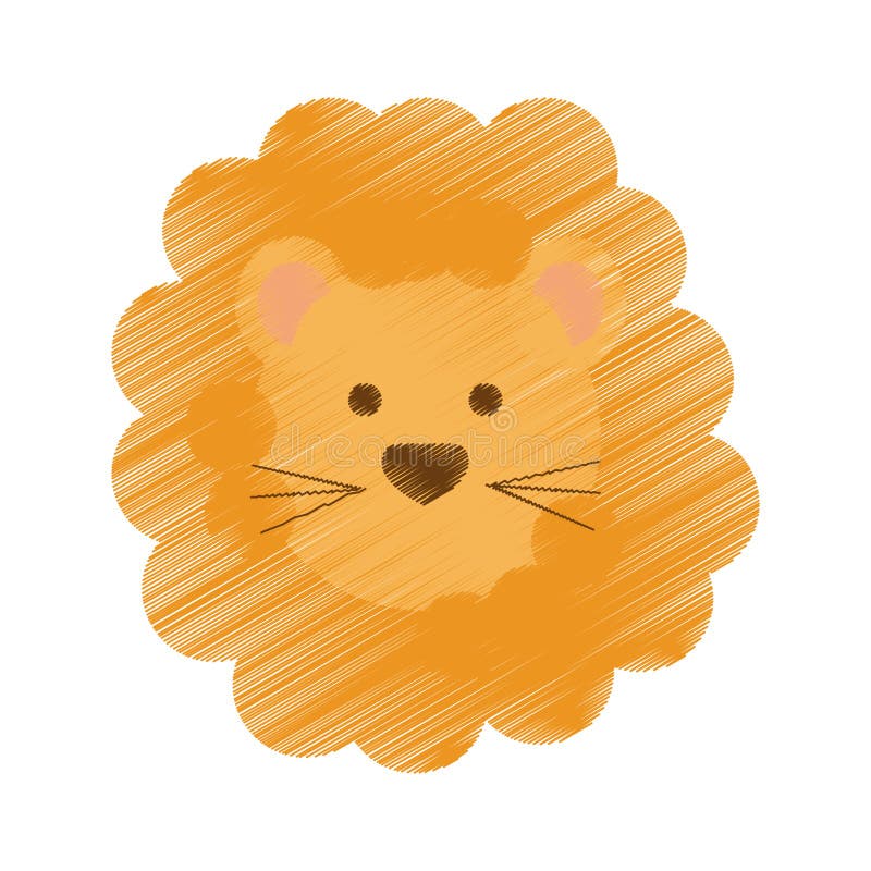 Cute lion cartoon stock vector. Illustration of cartoon - 81436880
