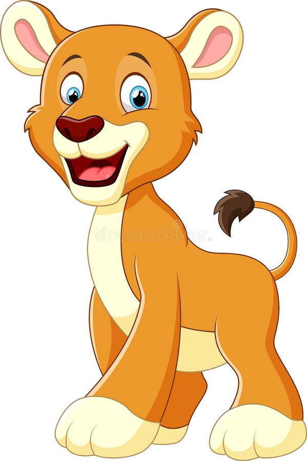 Cute lion cartoon stock vector. Illustration of feline - 63720811