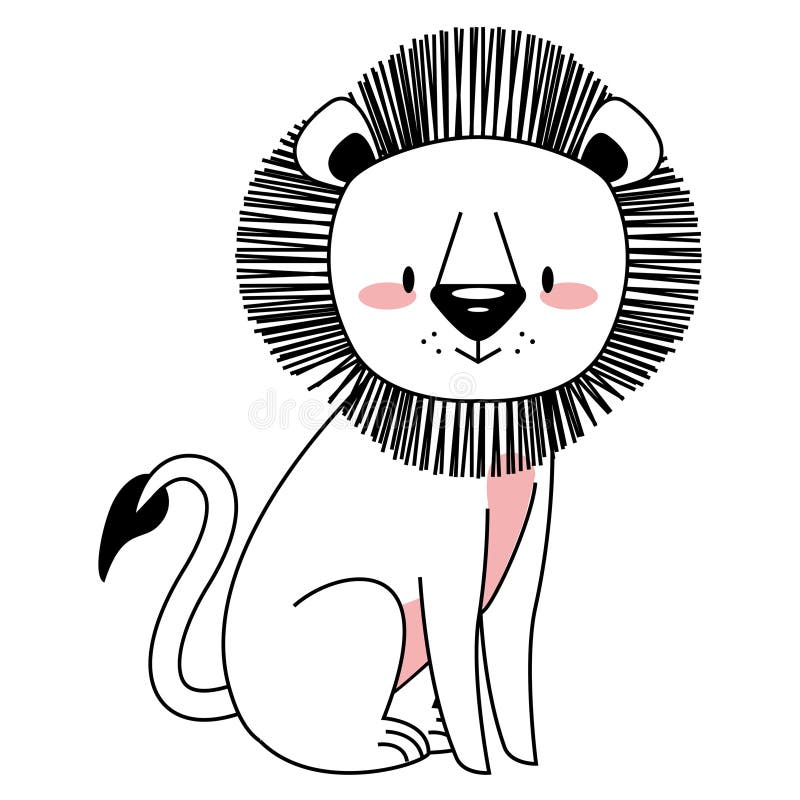 Cute lion design stock vector. Illustration of undomesticated - 288109664