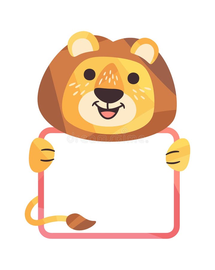 Cute lion cartoon stock vector. Illustration of smile - 81429529