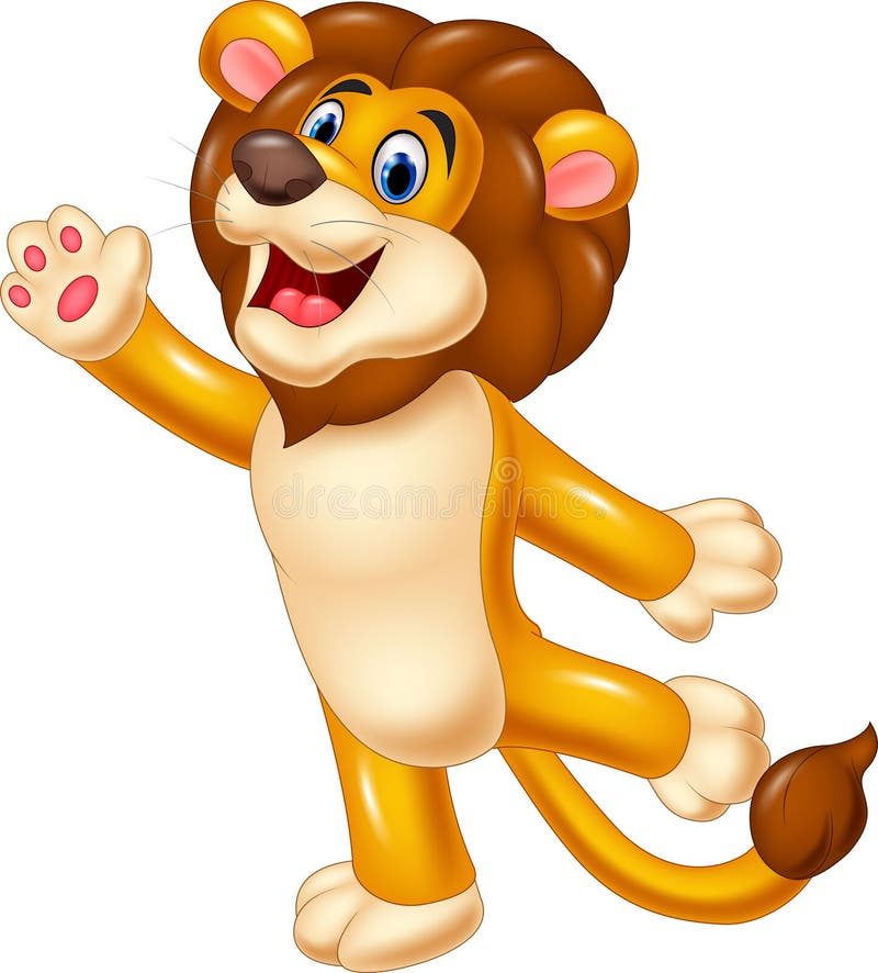 Cute Lion Cartoon Waving Hand Stock Illustrations – 124 Cute Lion ...