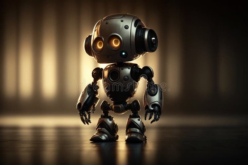 Cute little advanced robot stock illustration. Illustration of ...