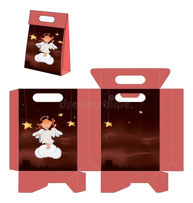 A Cute Little Angel. Handbag Packages Pattern Stock Vector ...