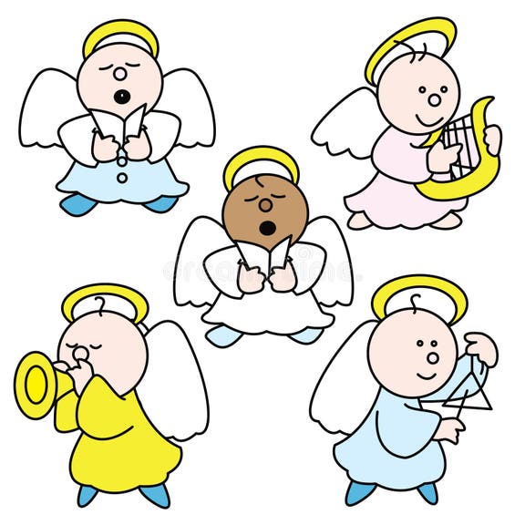 Cute Cartoon Little Angels Stock Illustrations – 867 Cute Cartoon ...