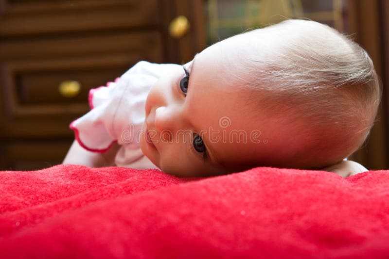 Cute little baby stock image. Image of girl, little, skin - 13629313