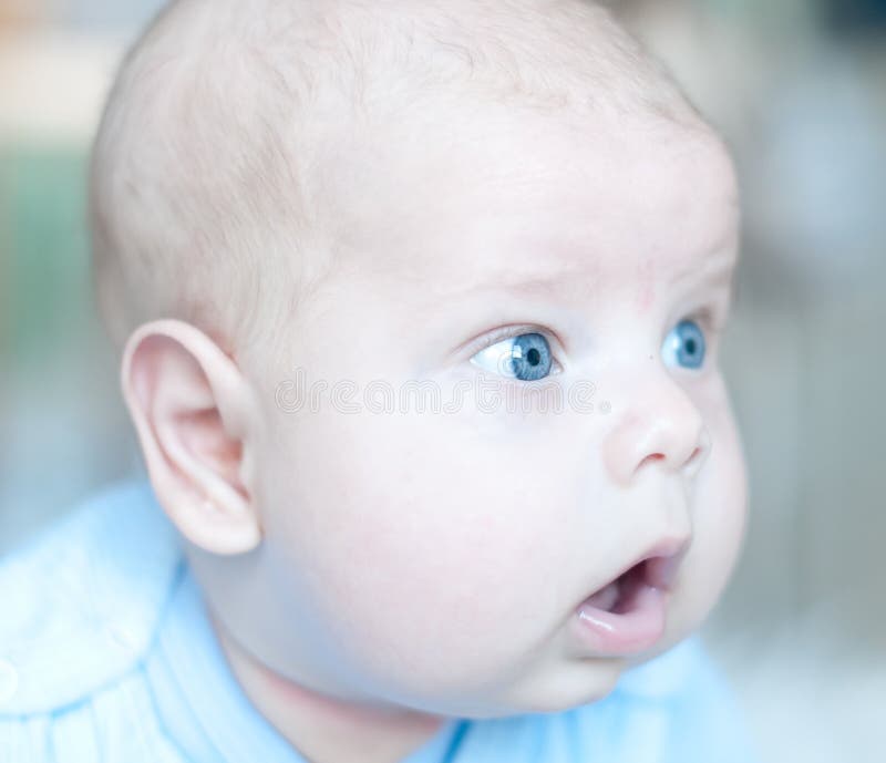 Cute baby distract stock image. Image of baby, beautiful - 13959307