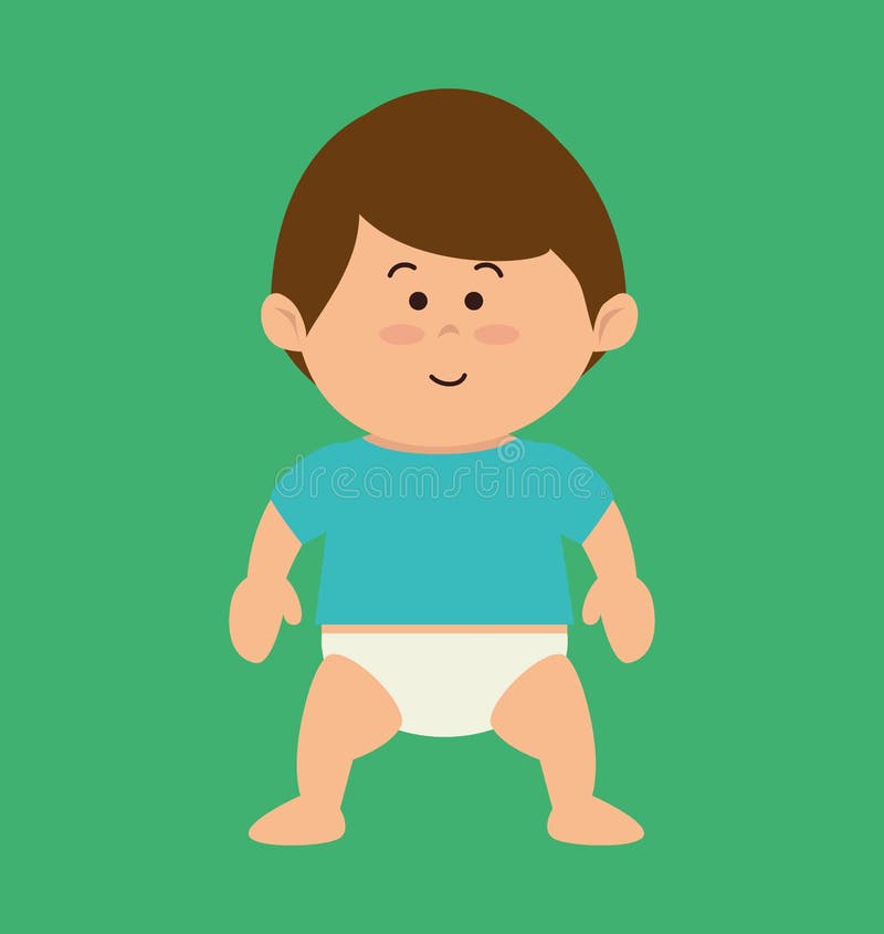 Cute little baby character stock illustration. Illustration of small ...