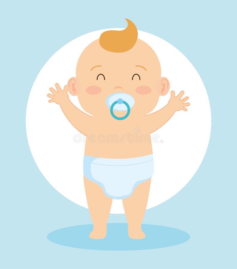 Cute little baby character stock vector. Illustration of sweet - 138599298