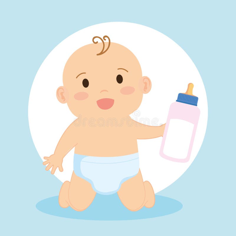 Cute little baby character stock vector. Illustration of sweet - 138599321