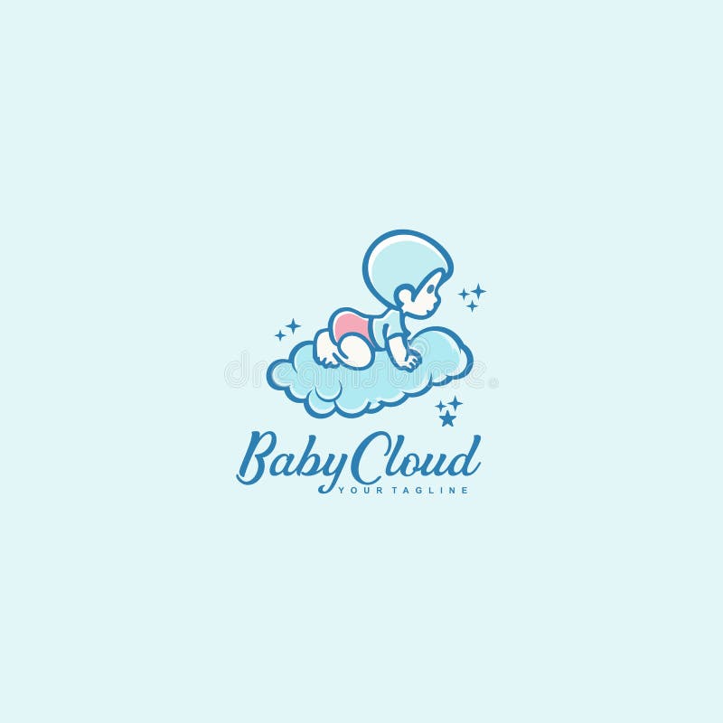 Cute Little Baby Crawling Logo Vector Design Template Inspiration Idea ...