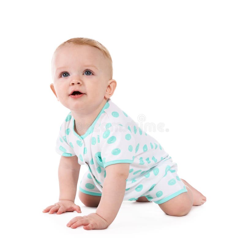 Cute little baby crawling stock image. Image of crawling - 140533143