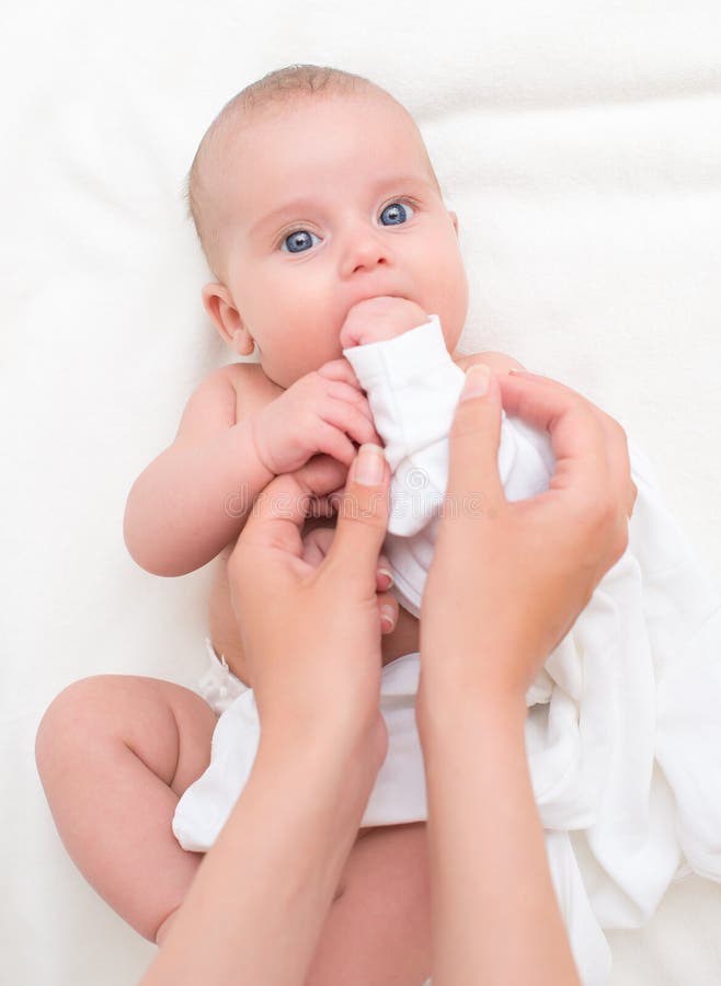 Cute little baby. stock image. Image of daughter, infant - 58382443