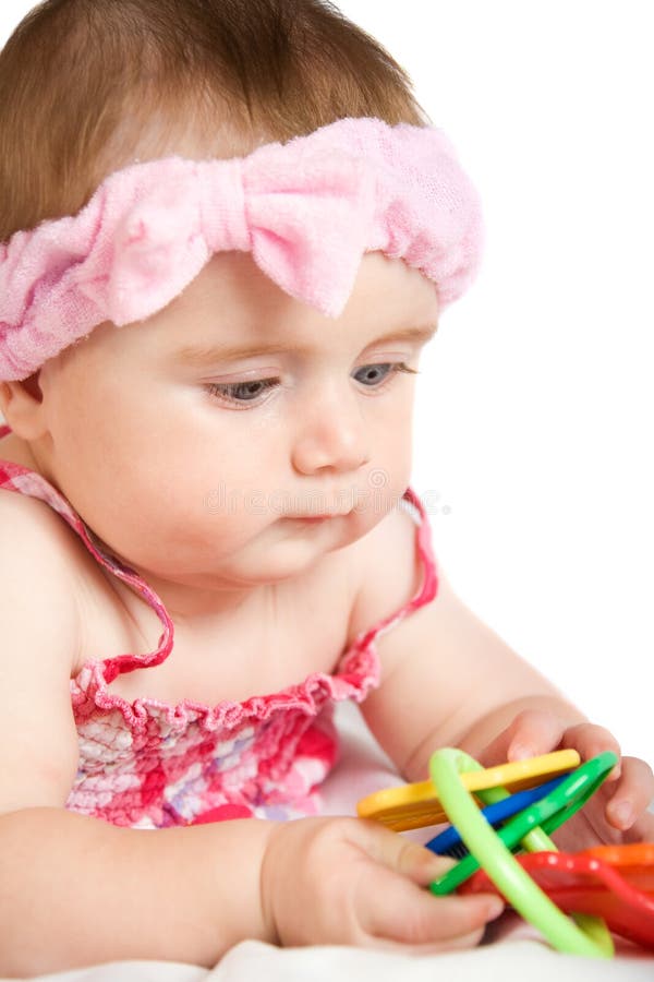 Cute little baby girl stock image. Image of eyes, mankind - 11375419