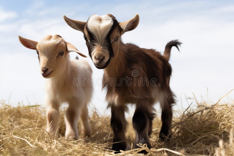 Cute Little Baby Goat in the Field Stock Photo - Image of animal, cute ...
