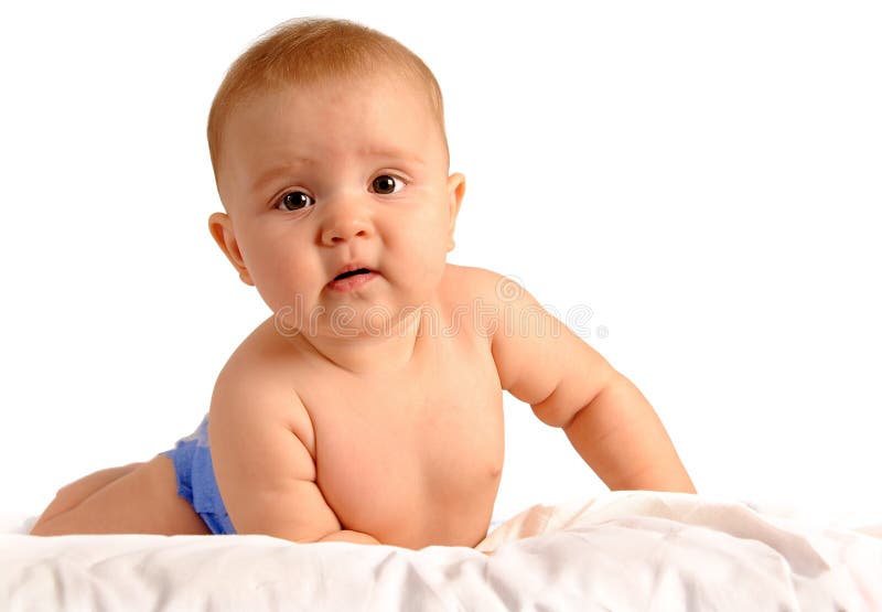 Cute little baby lying stock photo. Image of caucasian - 16088766