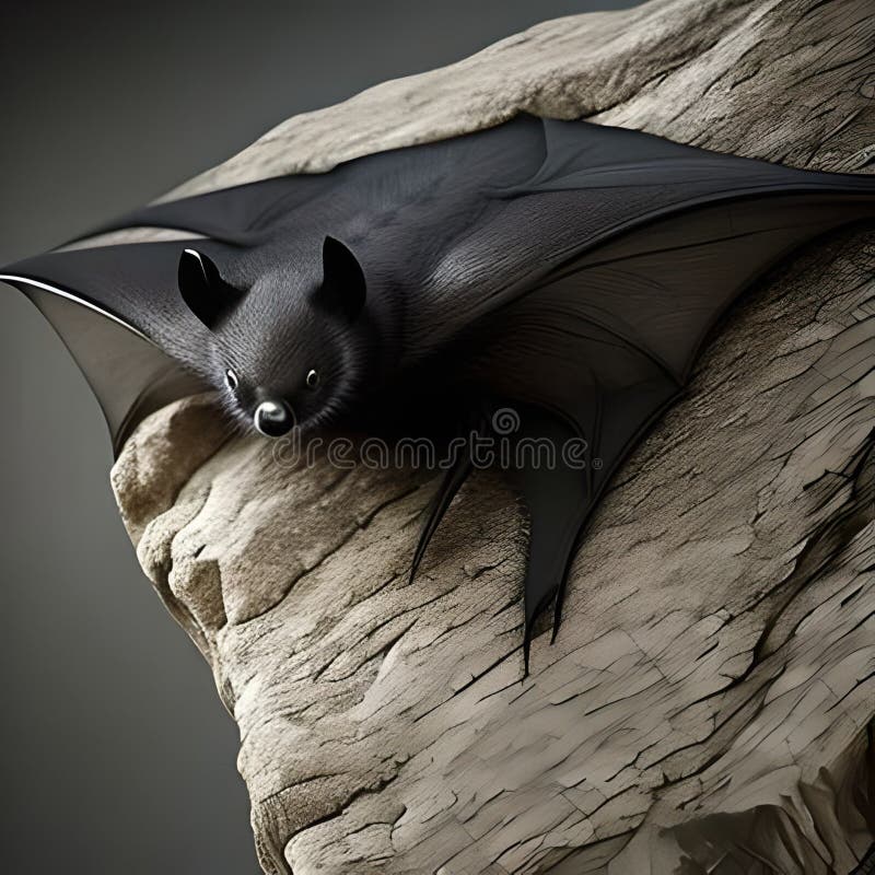 Cute little bat stock illustration. Illustration of sculpture - 272011473