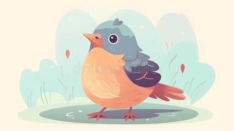 Cute Little Bird - Generative AI, AI Generated Stock Illustration ...