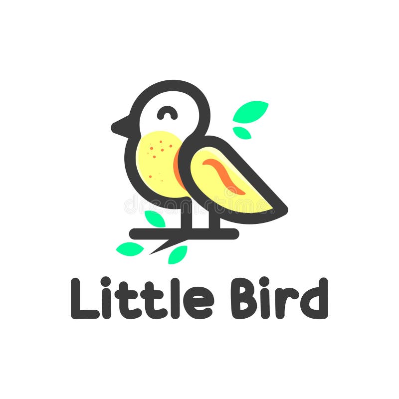 CUTE LITTLE BIRD LOGO stock vector. Illustration of silhouette - 233311188