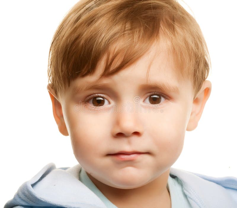 Little Cute Boy Holding Frame Picture Stock Photo - Image of close ...