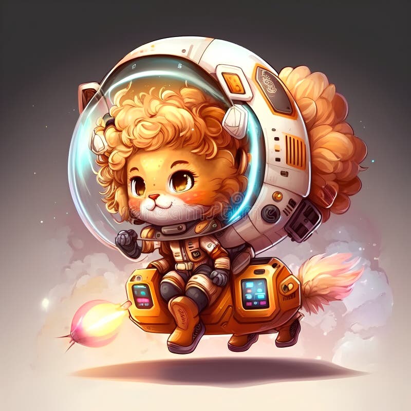 Cute Little Boy Astronaut in a Spacesuit with a Rocket. Stock ...