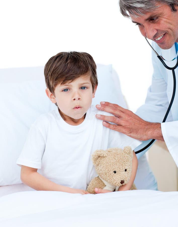 Cute Little Boy Attending a Medical Check-up Stock Image - Image of ...