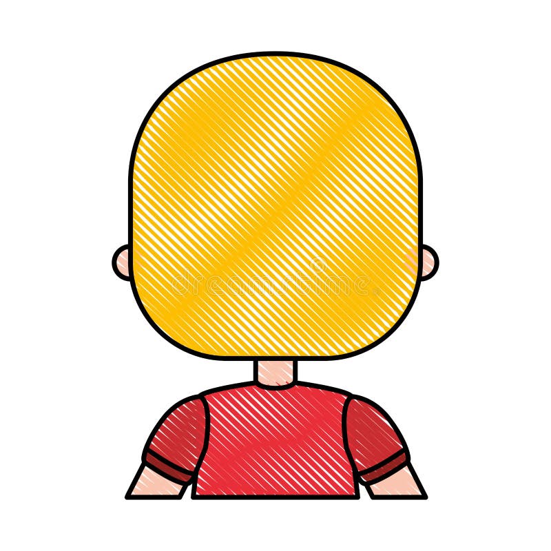 Cute Little Boy with Back Character Stock Vector - Illustration of ...