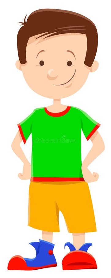Cute Little Boy Cartoon Illustration Stock Vector - Illustration of ...