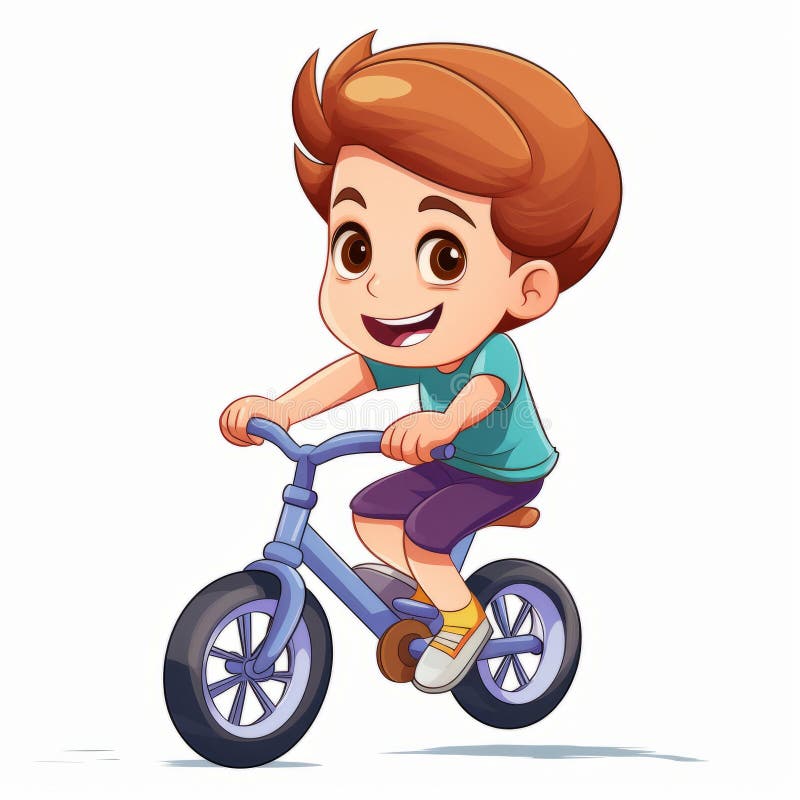Cute Little Boy Cartoon Riding Bicycle, Vector Illustration Stock ... Cute Little Boy Cartoon Riding Bicycle, Vector Illustration Stock ...