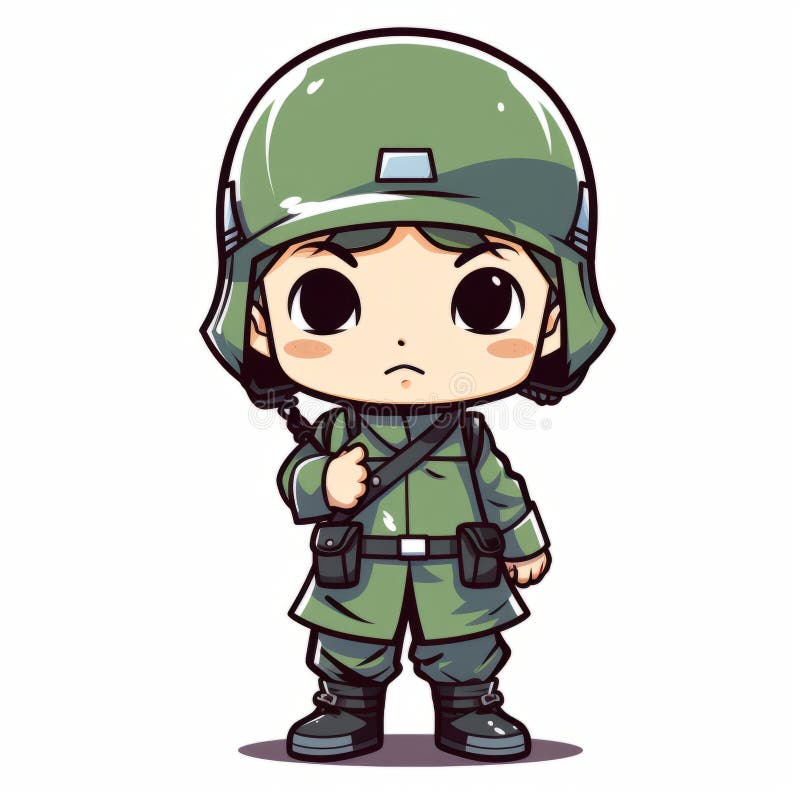 Cute Little Boy Dressed As a Soldier. Vector Illustration Design Stock ...