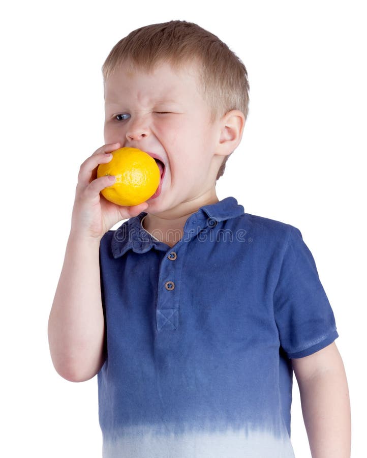 169 Cute Little Boy Eating Lemon Stock Photos - Free & Royalty-Free ...