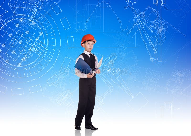 Cute little boy engineer stock image. Image of expression - 63533911