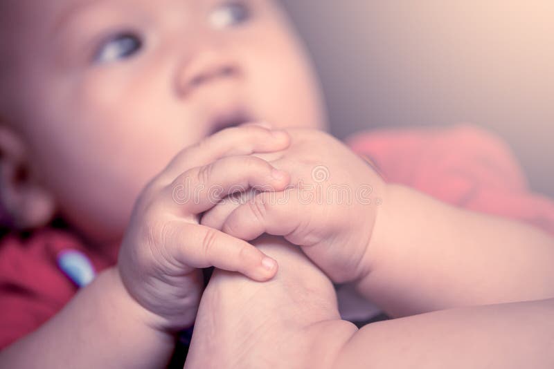 Cute Little Boy Hand Hold Own Toe Stock Photos - Free & Royalty-Free ...