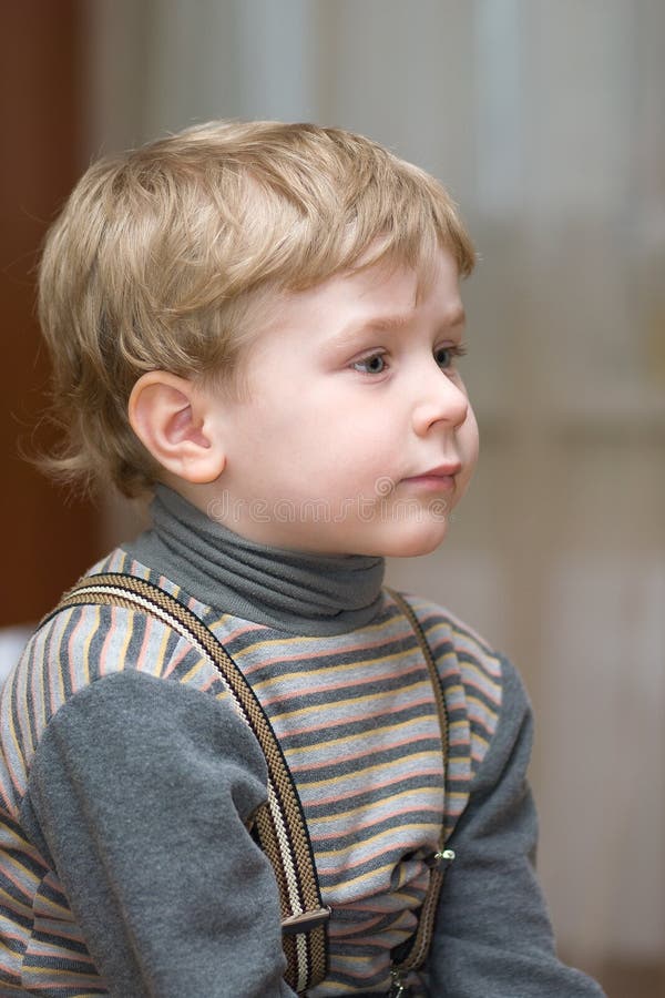 Cute Little Boy Looking Forward Picture. Image: 8629855
