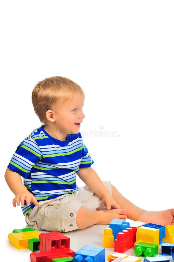 Cute little boy is playing stock photo. Image of boys - 18257618