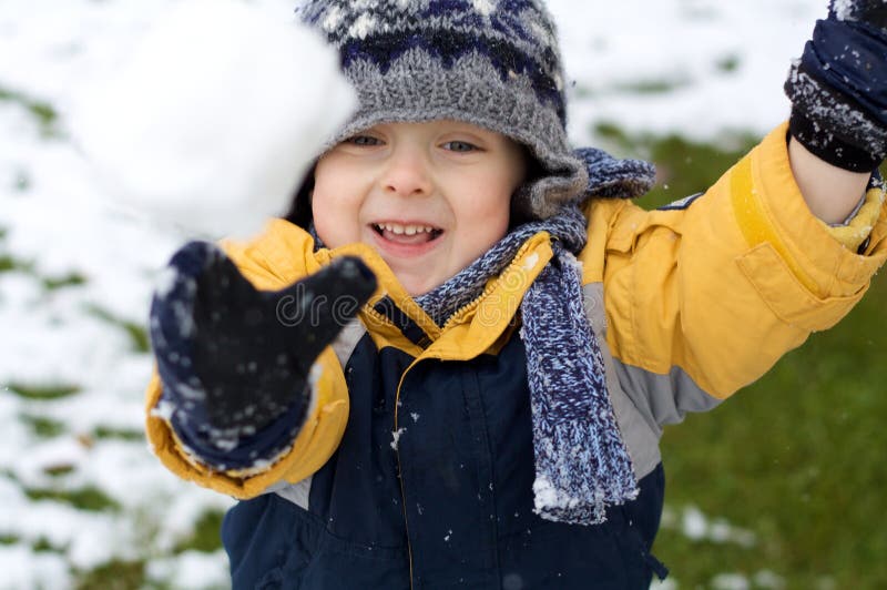 First snow excitement stock photo. Image of snow, beautiful - 29854414